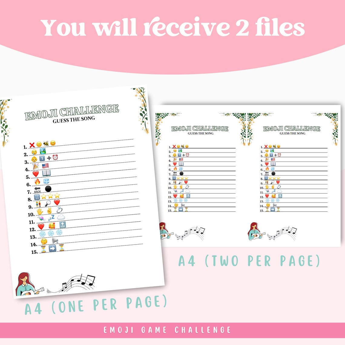 Guess the EMOJI Game | Printable Game - 15 Questions | Team Building ...