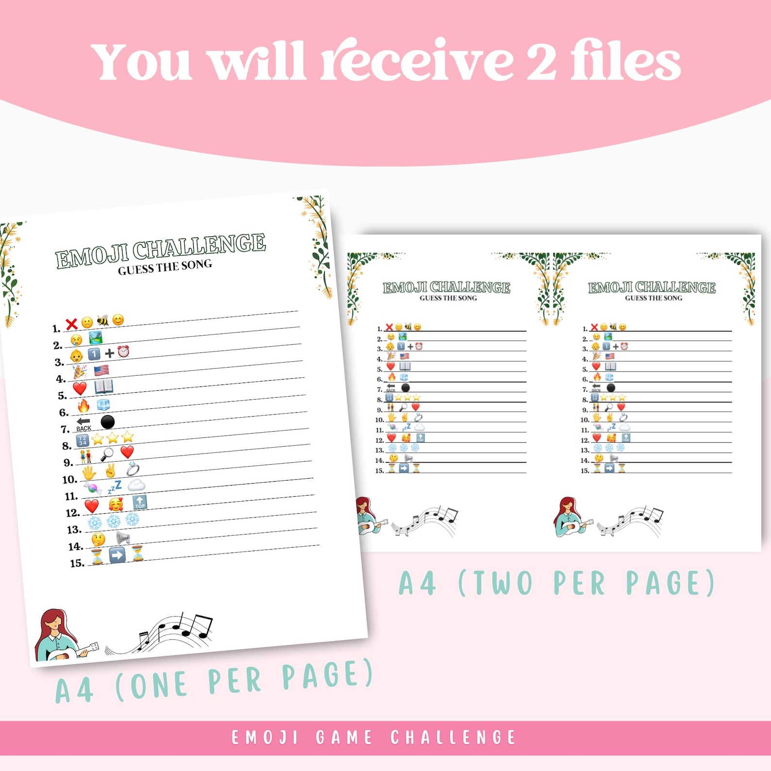 Guess the EMOJI Game | Printable Game - 15 Questions | Team Building ...