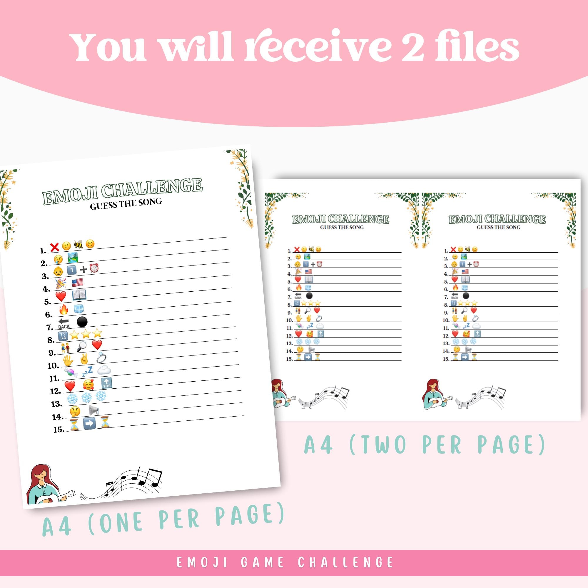 Guess the EMOJI Game | Printable Game - 15 Questions | Team Building ...