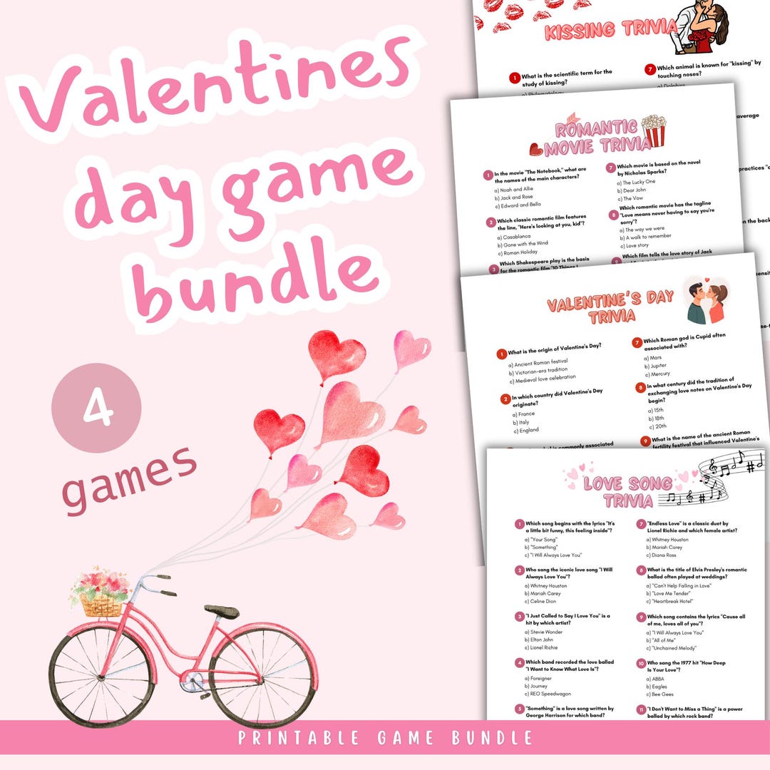 Love-infused Quiz Bundle for Valentine's Day - 12 Questions per Game ...