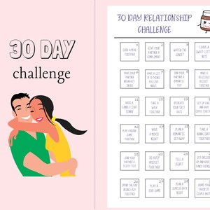 30 Day Relationship Challenge 30 Day Challenge Printable Digital ...