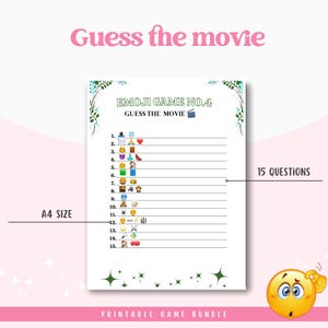 Guess the EMOJI Game | Printable 5 Game - 75 Questions | Team Building ...