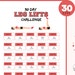 30-day Leg Lifts Challenge: Printable PDF Workout Plan for Toned Legs ...