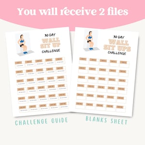 30 Day Sit up Challenge PDF | Digital Download | 30 Day Fitness ...