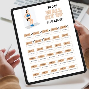 30 Day Sit up Challenge PDF Digital Download 30 Day Fitness Challenge ...