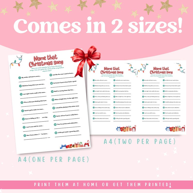 Guess the Name of the Song Challenge: Printable Game With Popular ...