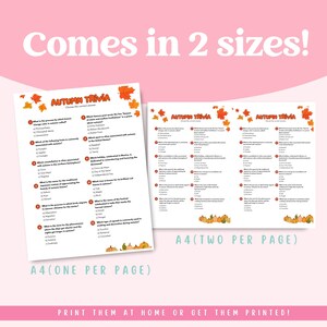 Autumn Theme Trivia, Fun Multiple Choice Questions for Fall Nights ...