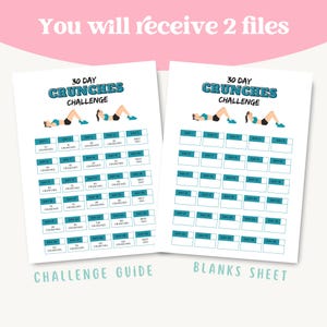 30-day Crunches Challenge - Printable PDF Workout Plan | Printable ...