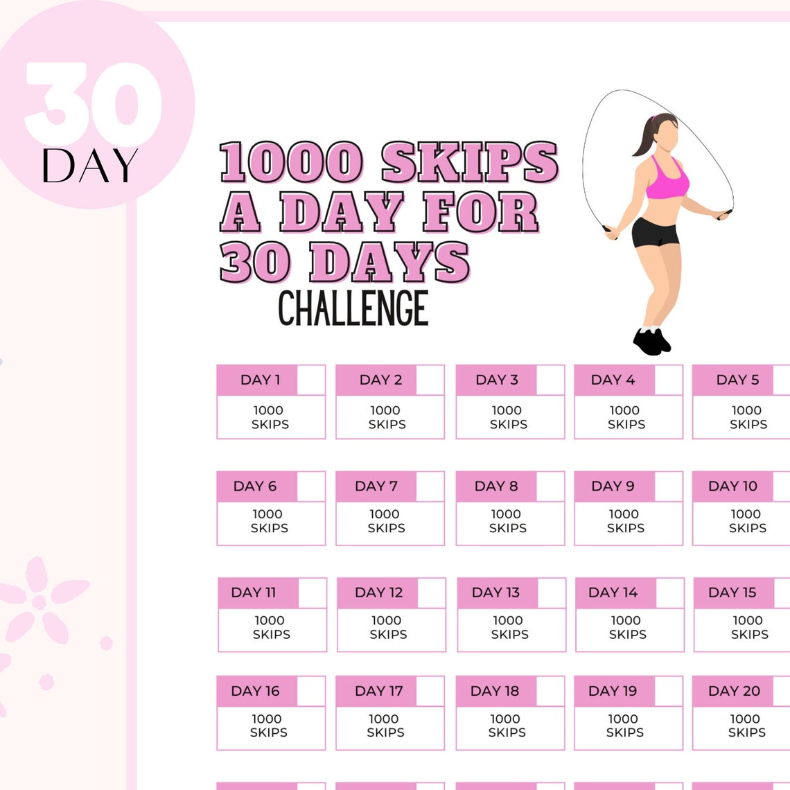 The Ultimate Jump Rope Challenge: 1000 Skips a Day for 30 Days 30-day ...