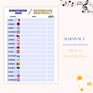Eurovision Scoreboard Printable Score Sheets Eurovision Party ...