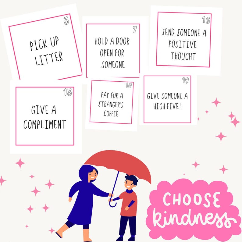30 Days of Kindness Challenge | 30 Day Challenge Printable | Digital ...