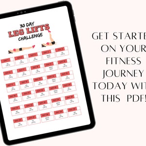 30-day Leg Lifts Challenge: Printable PDF Workout Plan for Toned Legs 30-day Fitness Plan for ...