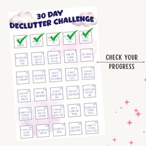 30 Day Decluttering Challenge Planner | Digital Download | Declutter ...