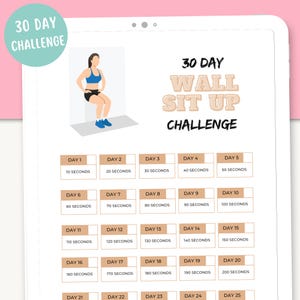30 Day Sit up Challenge PDF | Digital Download | 30 Day Fitness ...