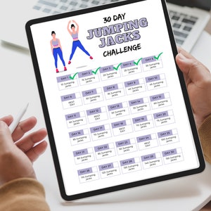 Jumping Jacks 30 Day Challenge 30 Day Challenge Printable 30 Day ...