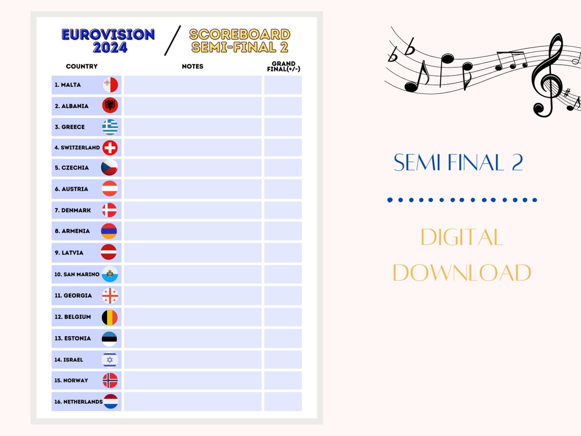 Eurovision Scoreboard Printable Score Sheets Eurovision Party ...