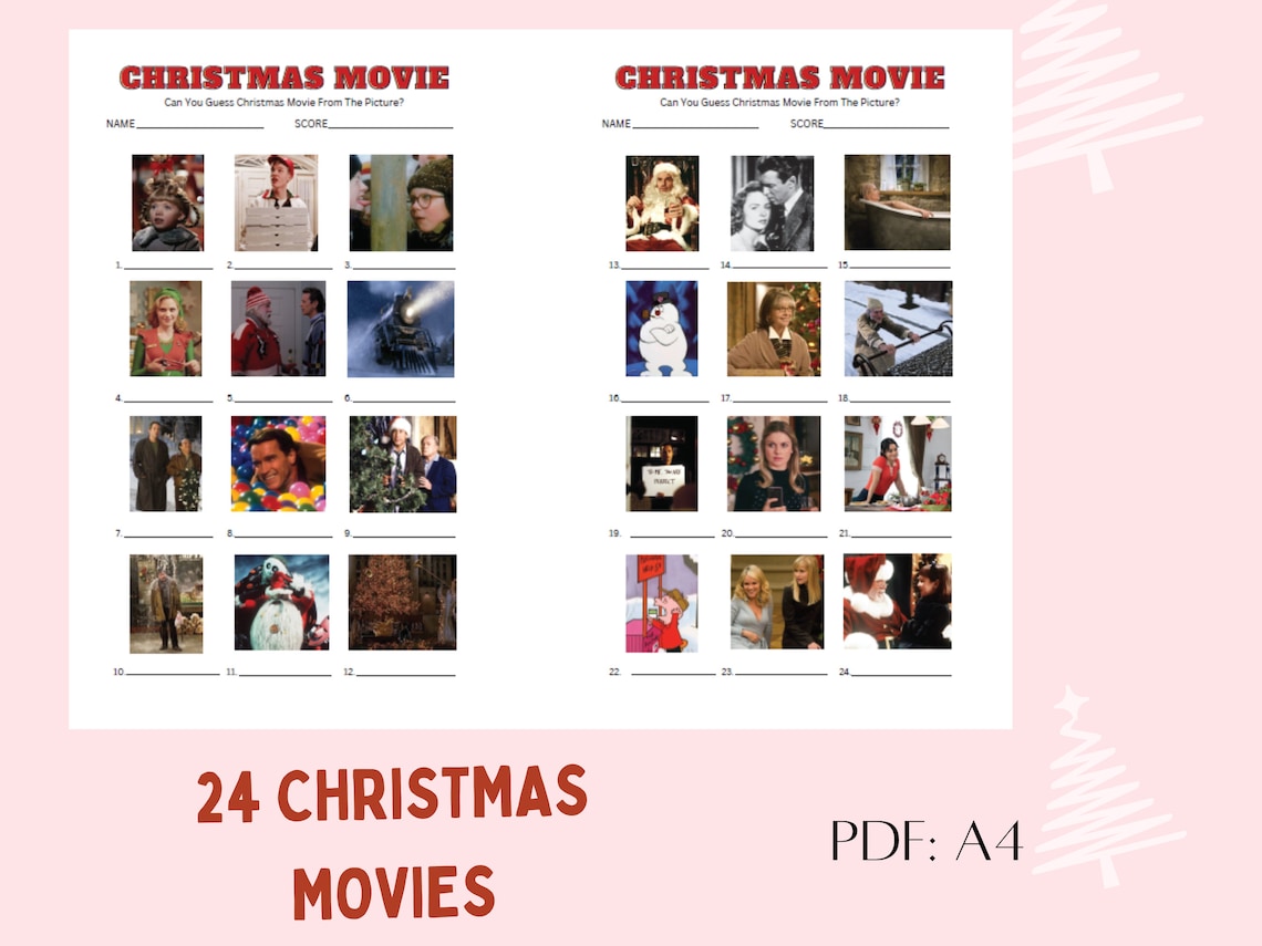 Christmas Movie Quiz | Guess the Movie Printable Game | Family Winter ...