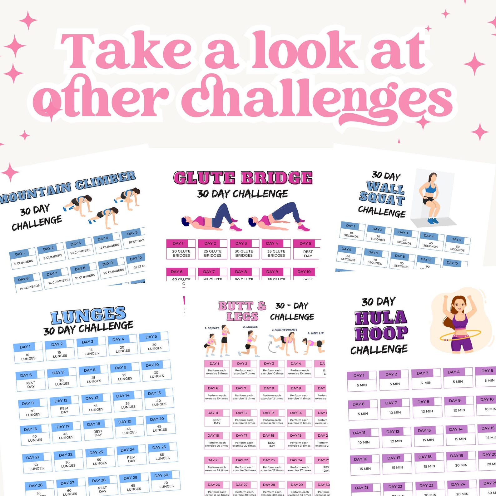 30-day Glute Bridge Exercise Challenge for a Stronger, Lifted Butt ...