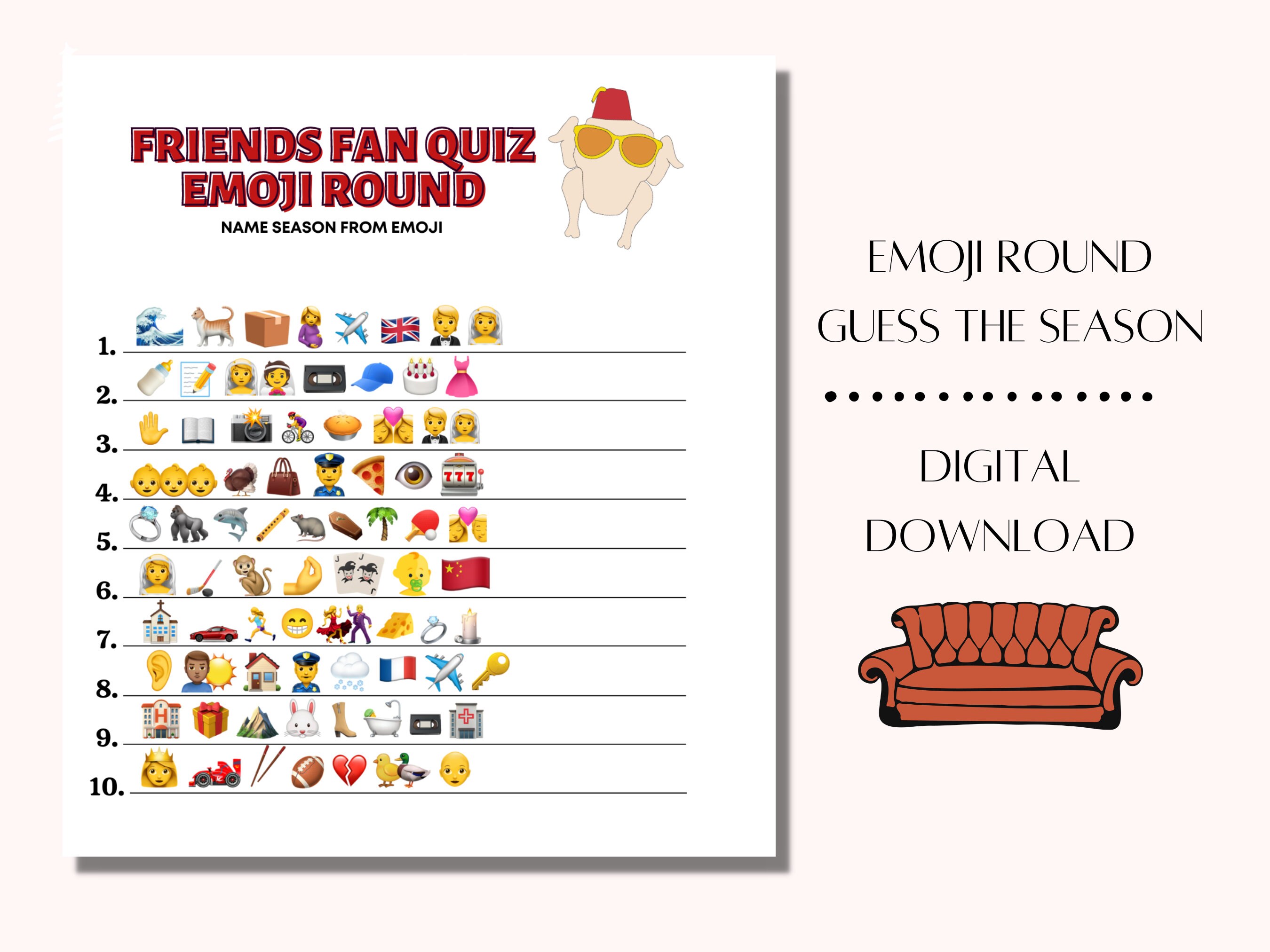 Friends Printable Game Pack - Test Your Knowledge of the Beloved TV ...