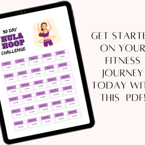 30-day Hula Hoop Challenge Printable PDF Workout Plan Transform Your ...
