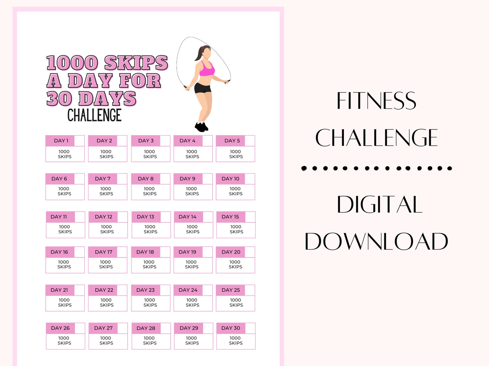 The Ultimate Jump Rope Challenge: 1000 Skips a Day for 30 Days 30-day ...