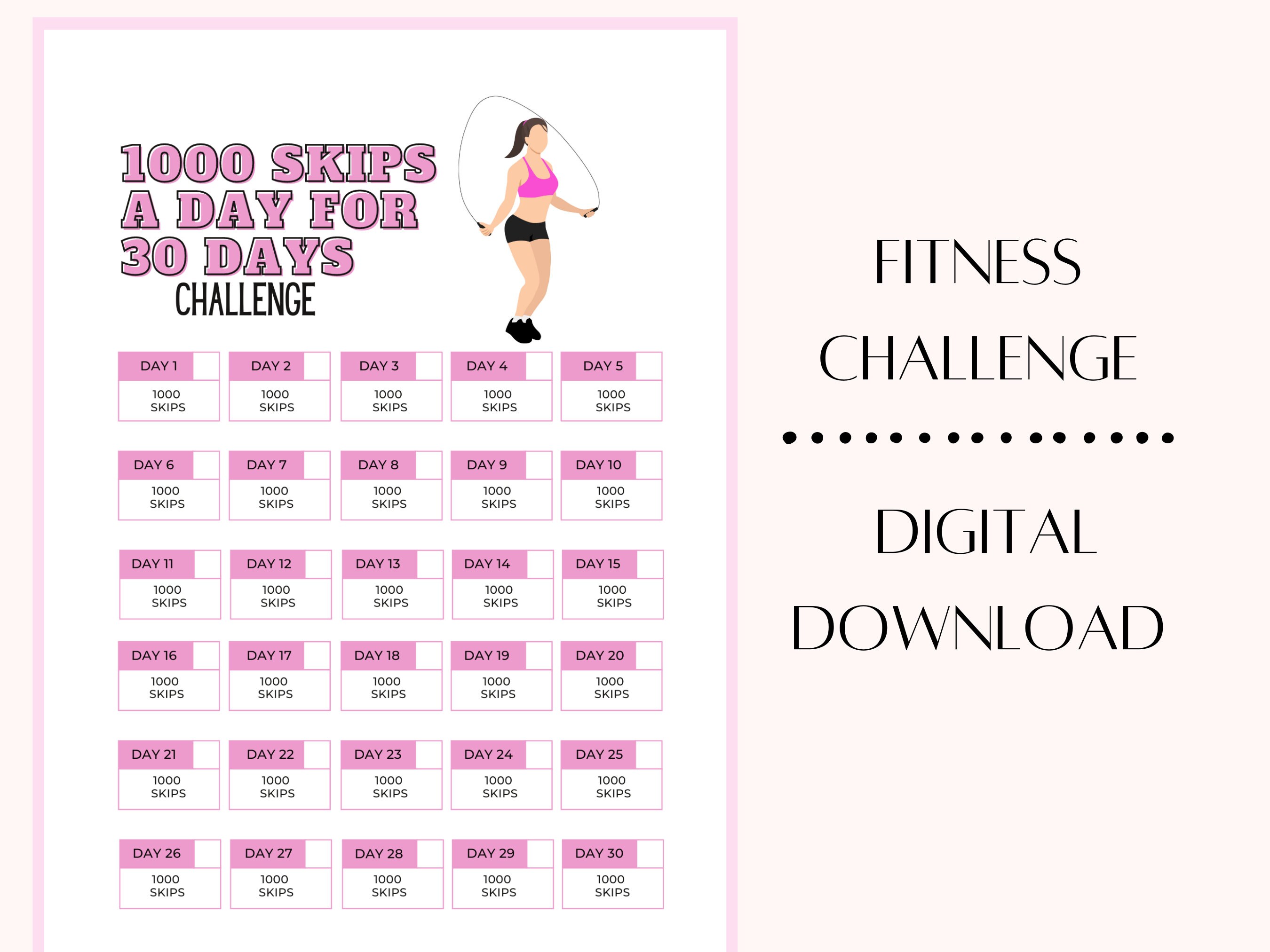 The Ultimate Jump Rope Challenge: 1000 Skips a Day for 30 Days 30-day ...