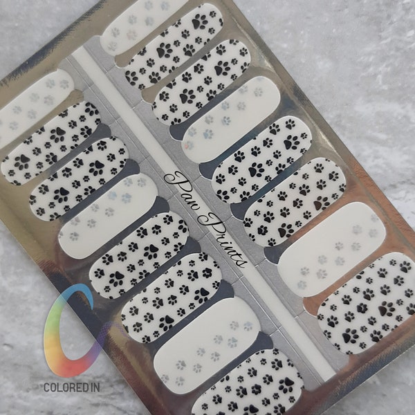 Paw Print Nail Decal - Etsy