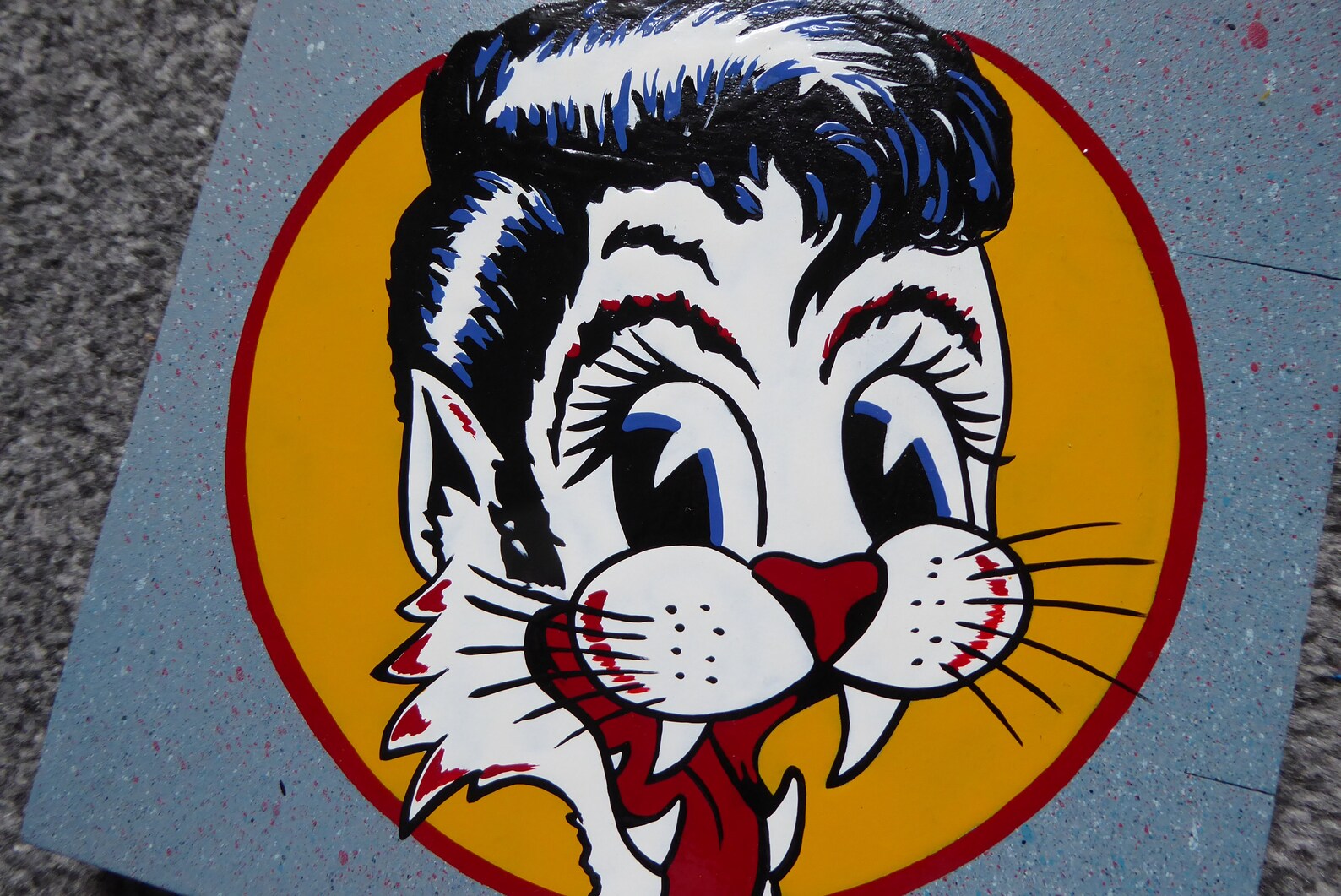 Stray Cats logo hand painted wooden sign wall art | Etsy