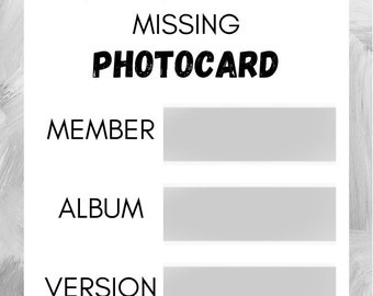 ZEROBASEONE Missing Photocard KPOP Collecting Binder Filler Card - Etsy