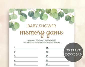 Baby Shower Memory - Etsy