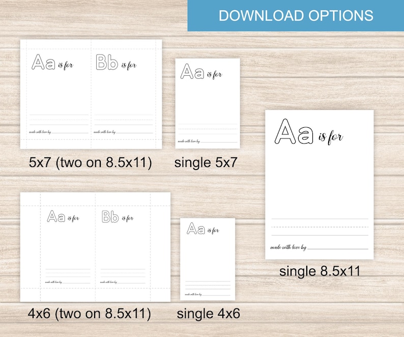 Babys First ABC Book, Blank Alphabet Printable Pages Baby Shower ...