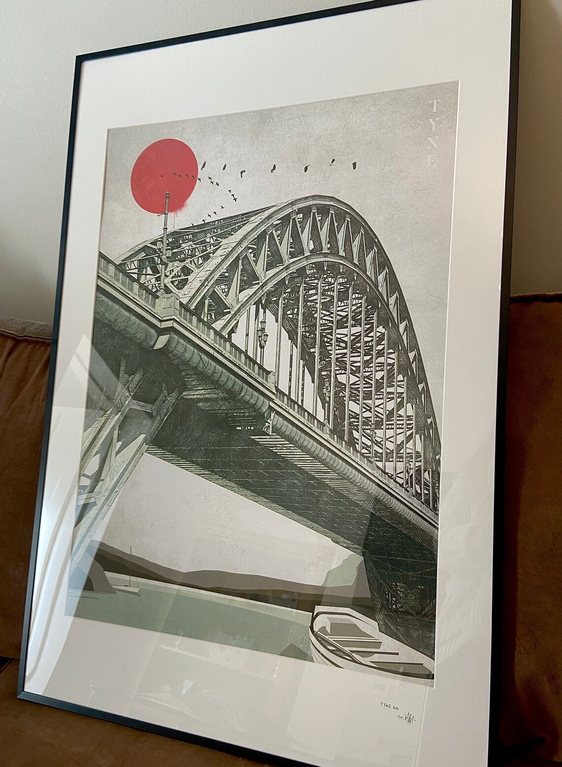 Tyne 60s Retro Tyne Bridge Framed Wall Art newcastle Art - Etsy