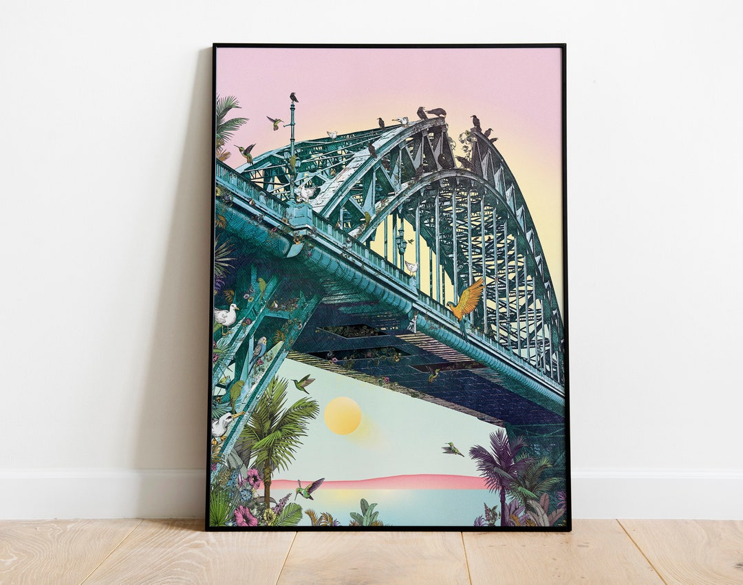 Birds of Tyne (newcastle Tyne Bridge Art Print . Wall Art) - Etsy UK