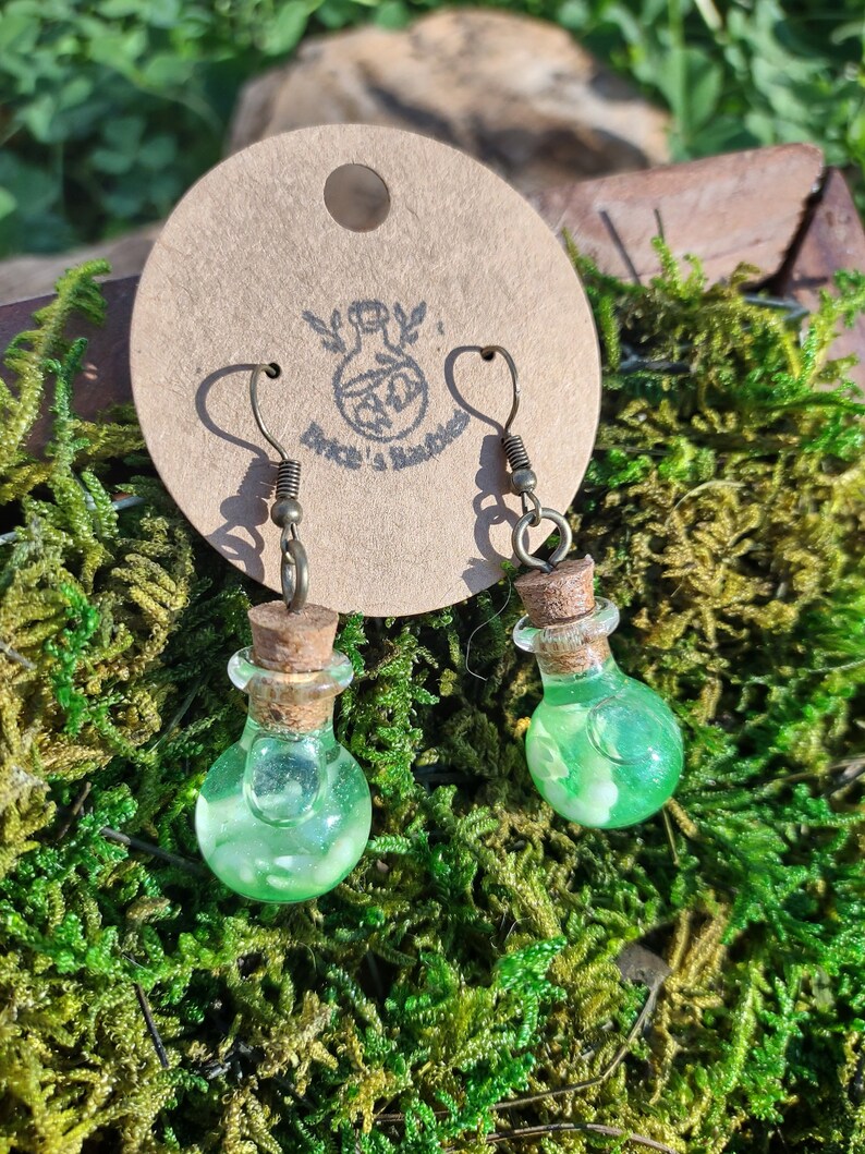 Potion Earrings | Liquid-filled Potions | Witchy | Dnd | Eclectic Style | Fantasy Earring - Etsy