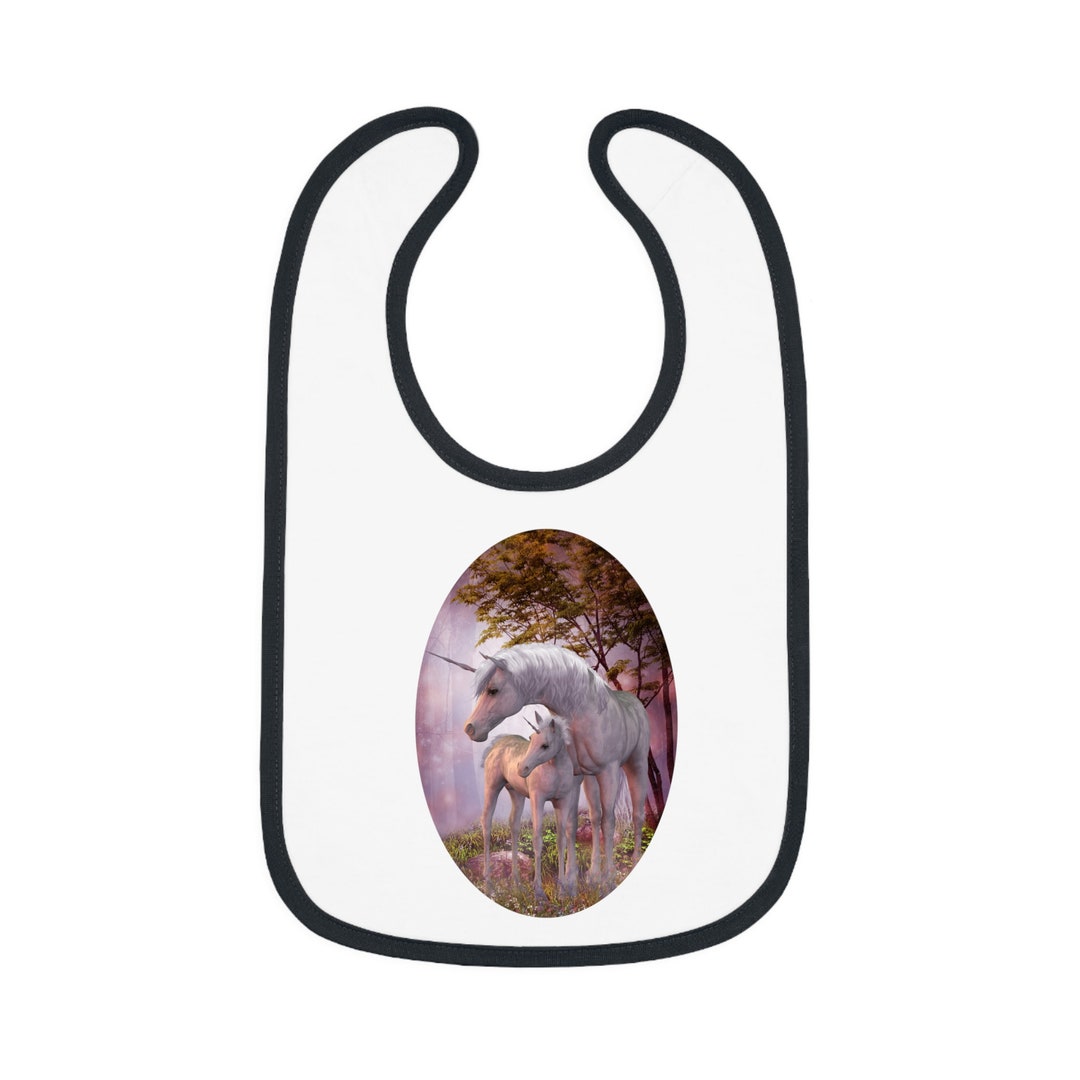 Baby Bib, Unicorn Horse Bib, Animal Fantasy Bib, Fairytale Mythology ...