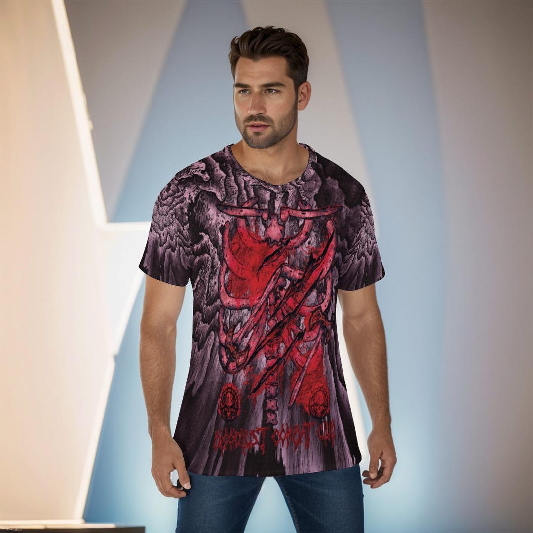 Bloodlust Combat Club T-shirt, Graphic Tees Skeleton, All Over Print T ...