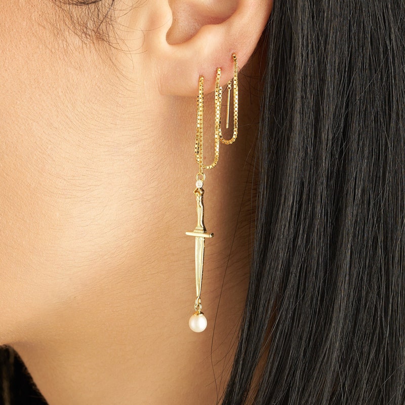 Sword Earrings - Etsy