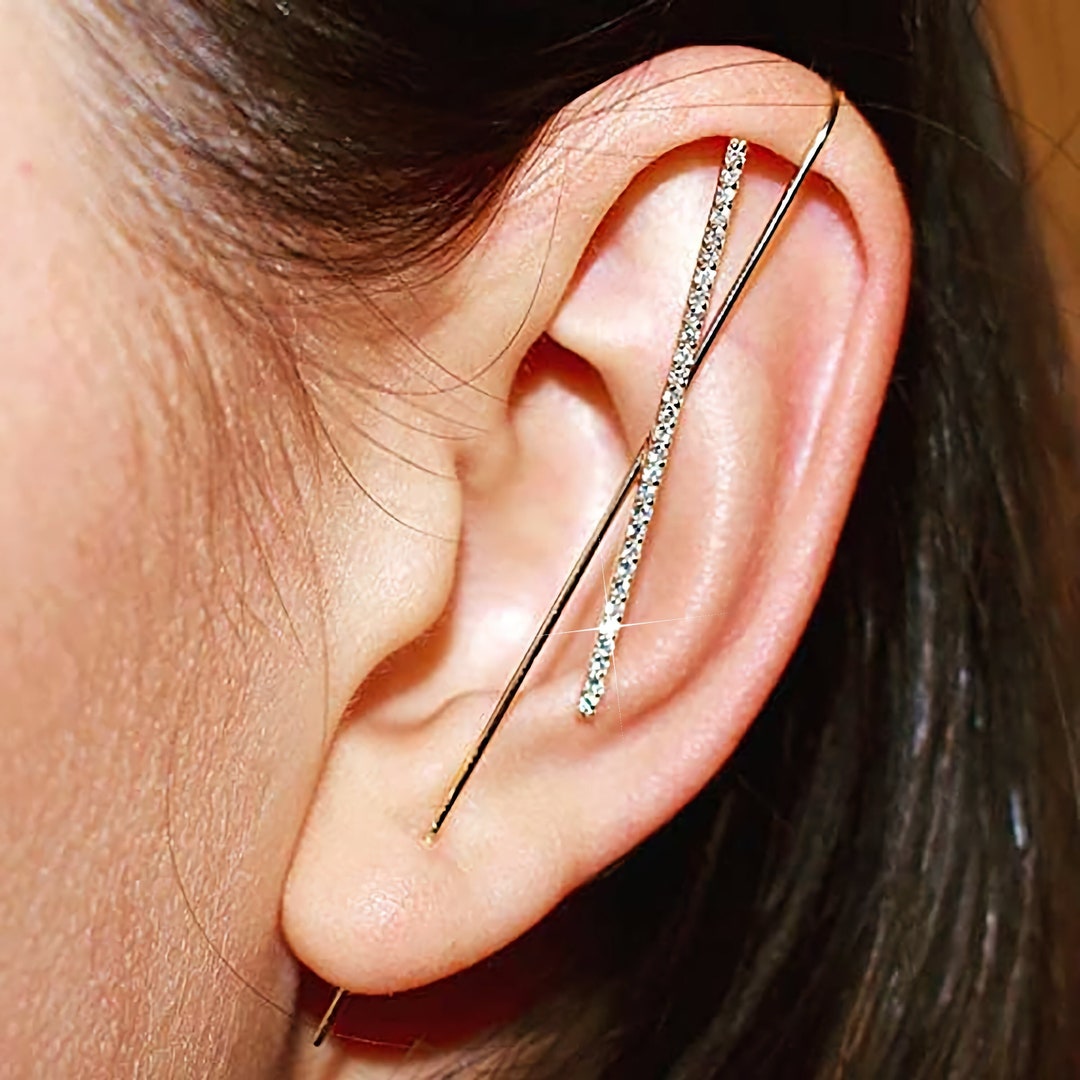 Ear Climber Ear Crawler Earrings Ear Wrap Crawler Earrings - Etsy