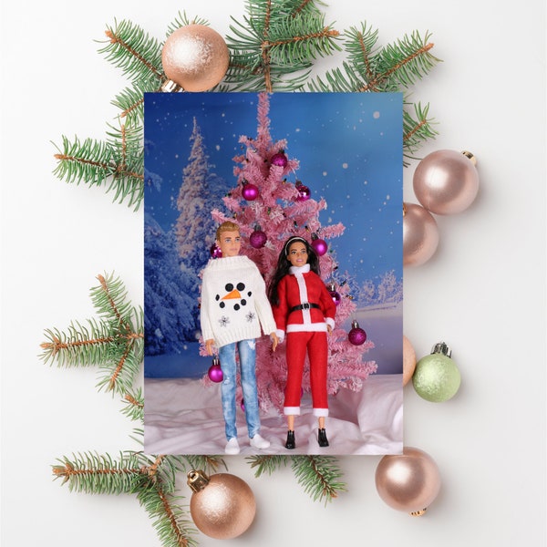 Couple Christmas Card - Etsy