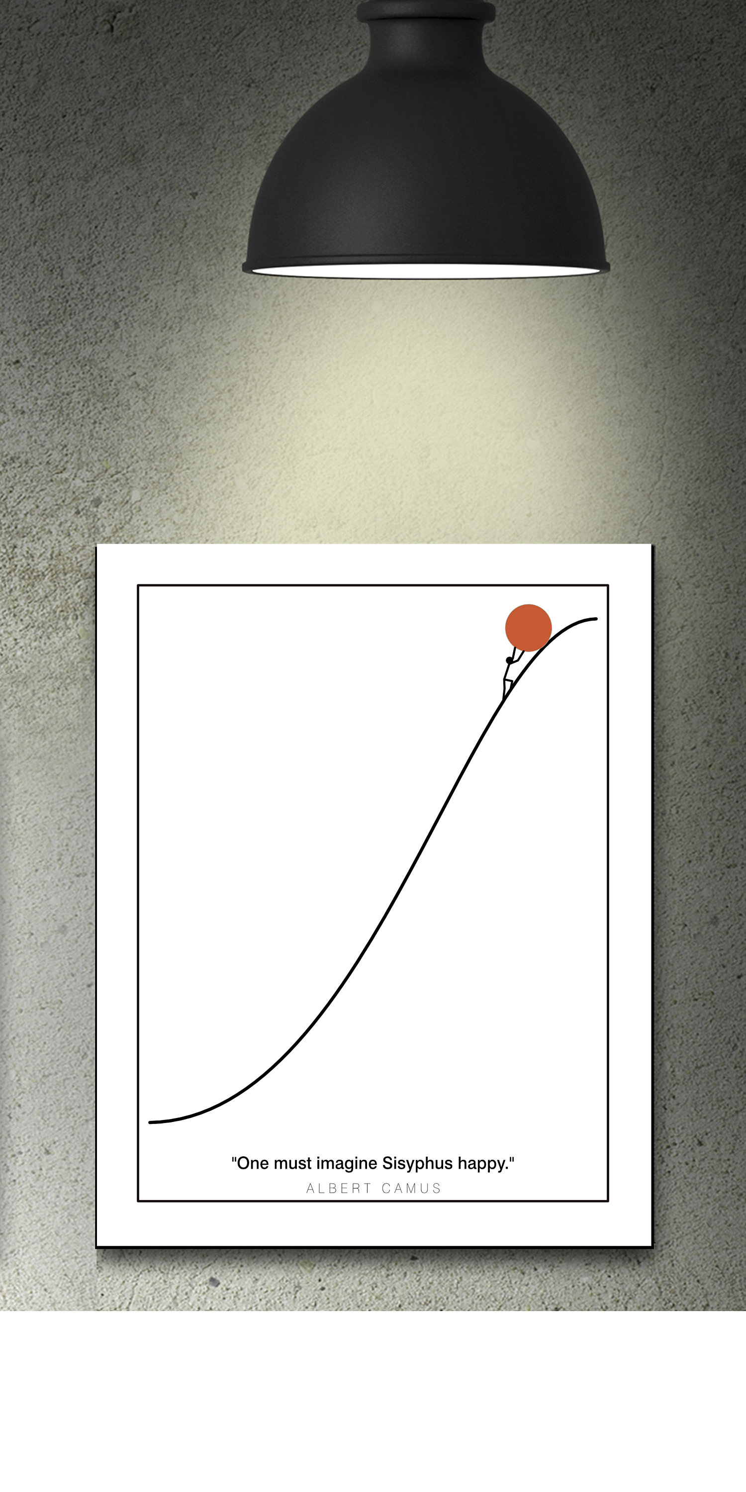Wall Art Camus Quote One Must Imagine Sisyphus Happy - Etsy