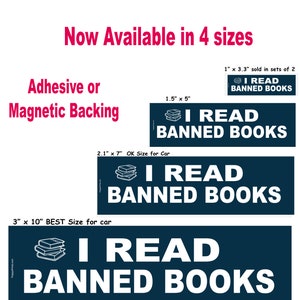 I Read Banned Books, Bumper Sticker, - Etsy