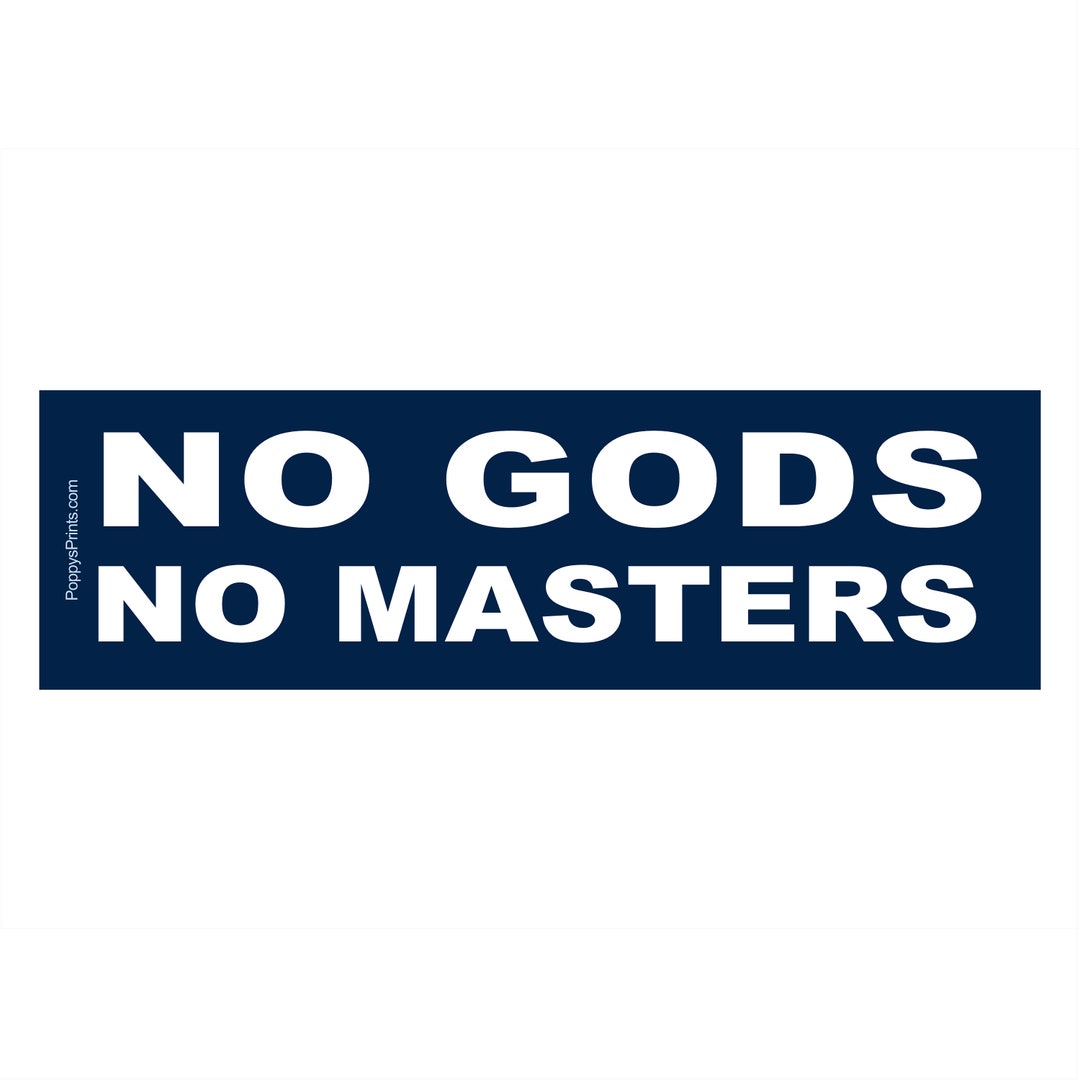 Sticker, No Gods No Masters, for Laptops, Cars, Water Bottles Etc. - Etsy