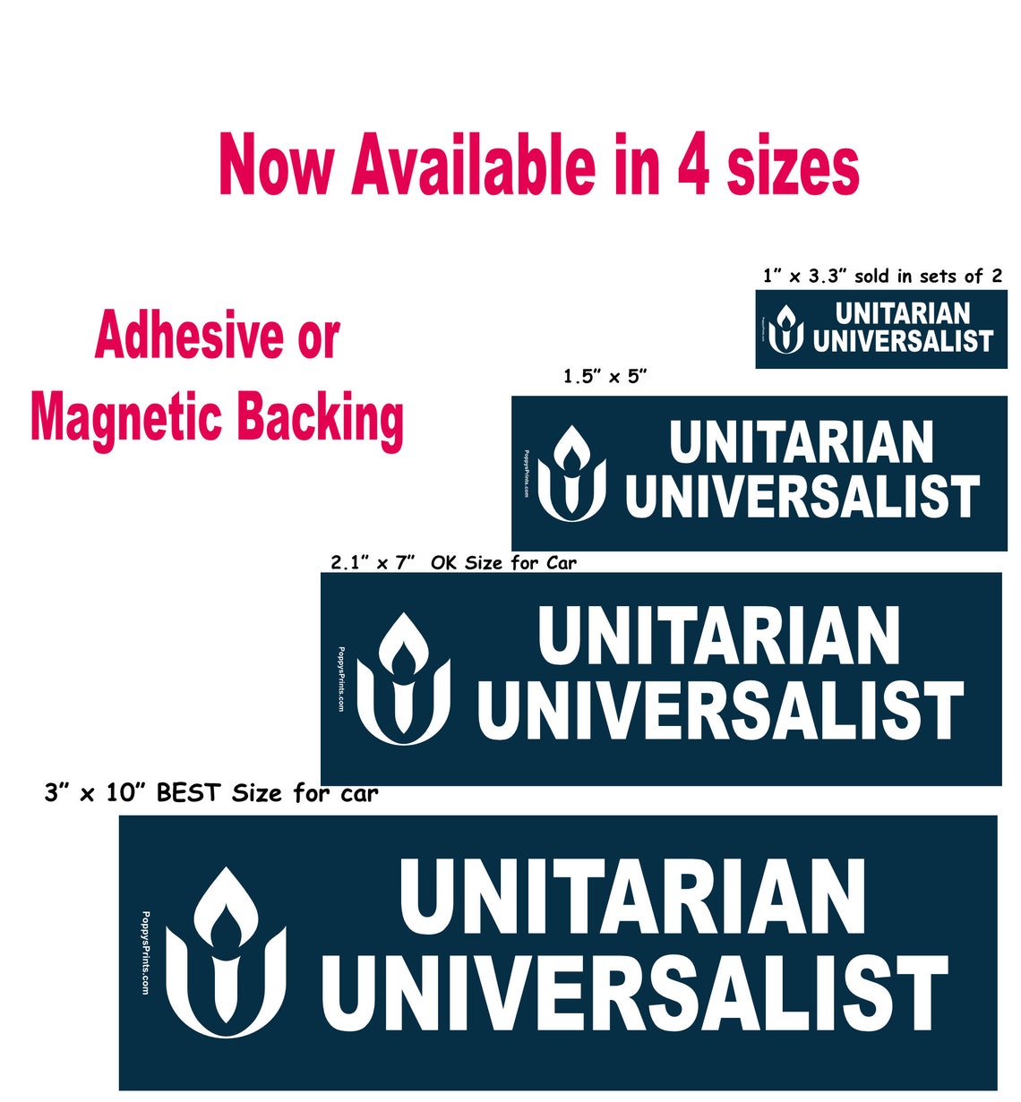 Unitarian Universalist Bumper Sticker: UU Car Decal, Personalized - Etsy