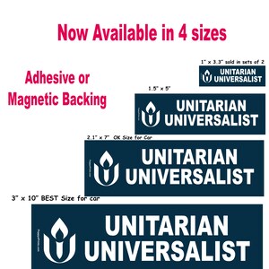 Unitarian Universalist Bumper Sticker: UU Car Decal, Personalized - Etsy