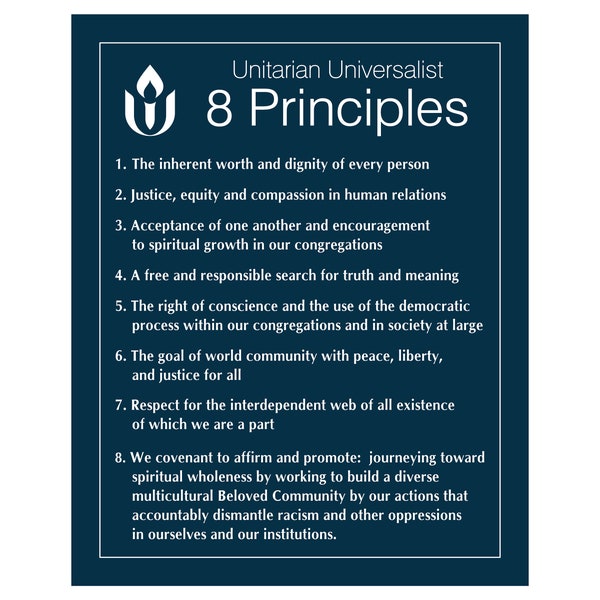 Unitarian Universalist Art 8 Principles - Etsy