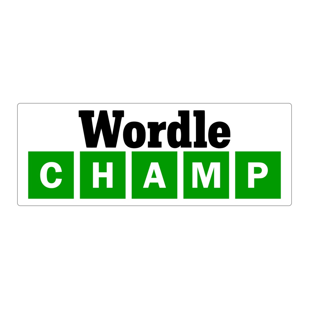 Sticker Wordle Champ, Word Game Expert, Gift for Wordler - Etsy