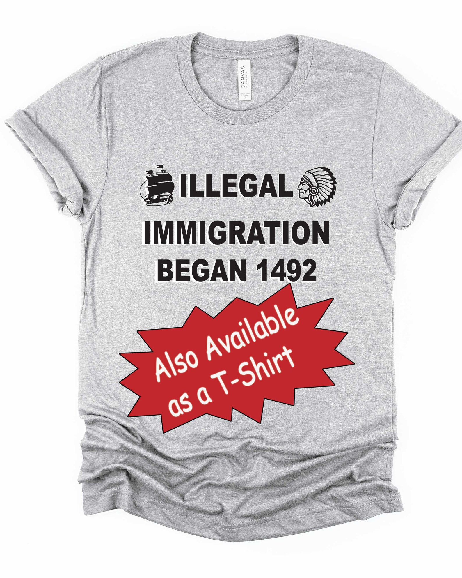 Illegal Immigration Began in 1492 Bumper Sticker Immigrant | Etsy