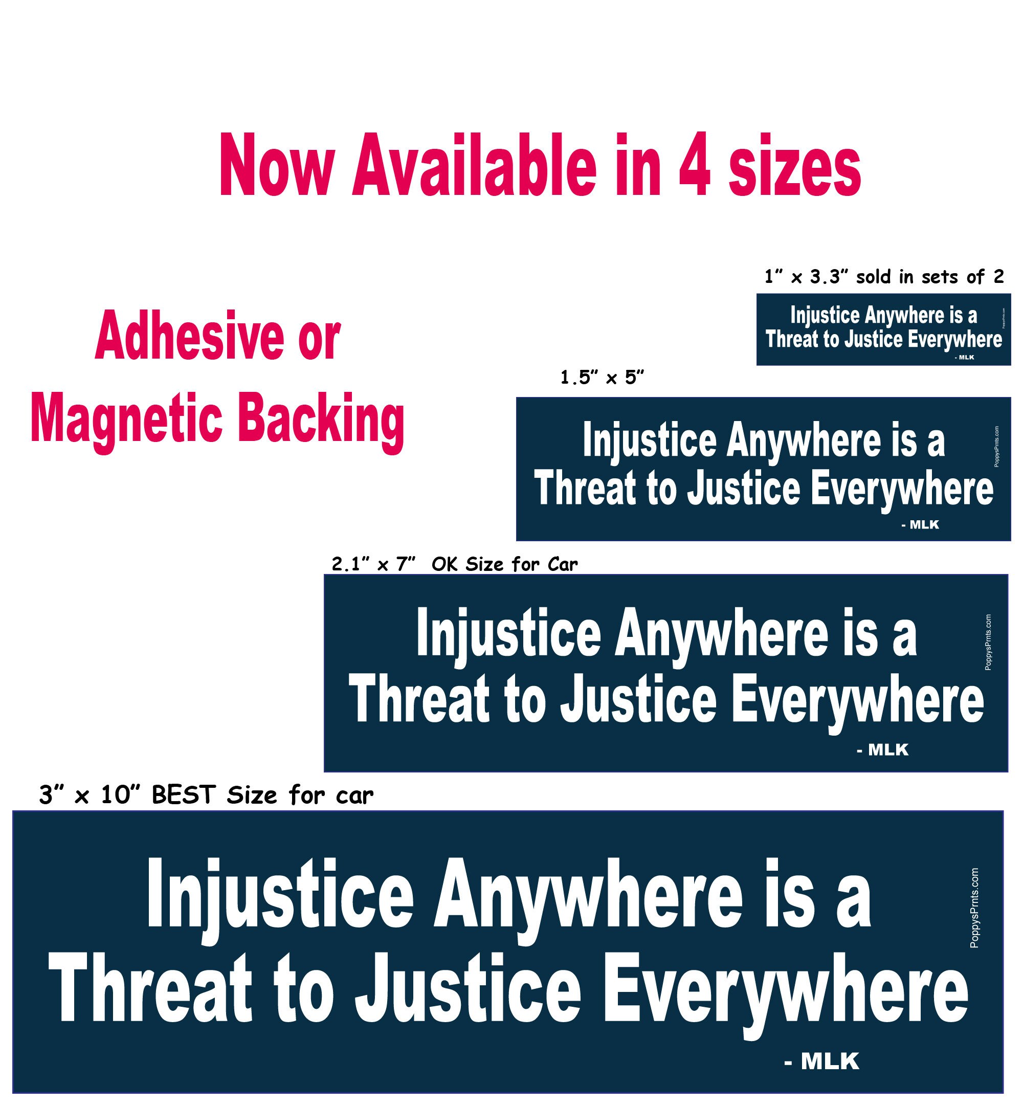 Bumper Sticker injustice Anywhere is a Threat to Justice - Etsy