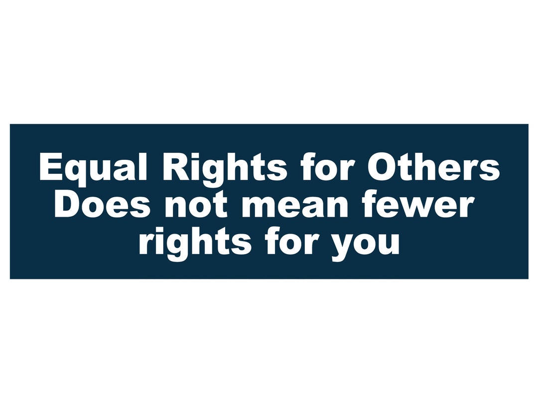Equal Rights Bumper Sticker: Humanist Political Vinyl Decal - Etsy