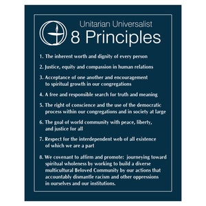 Unitarian Universalist Principles Wall Art: 7 or 8 Principle Versions ...